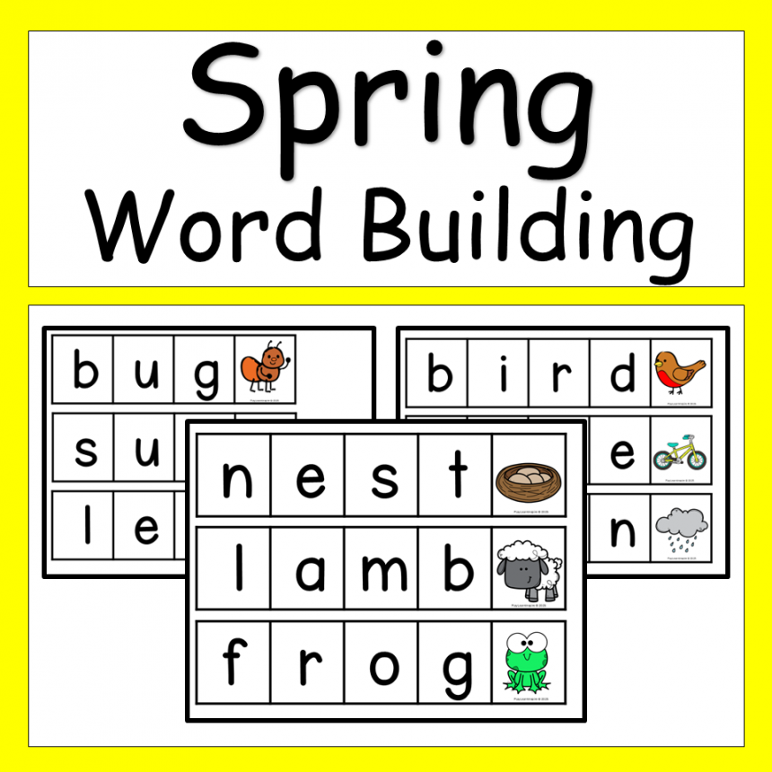 Spring Word Building Activity - Hands-On Teaching Ideas