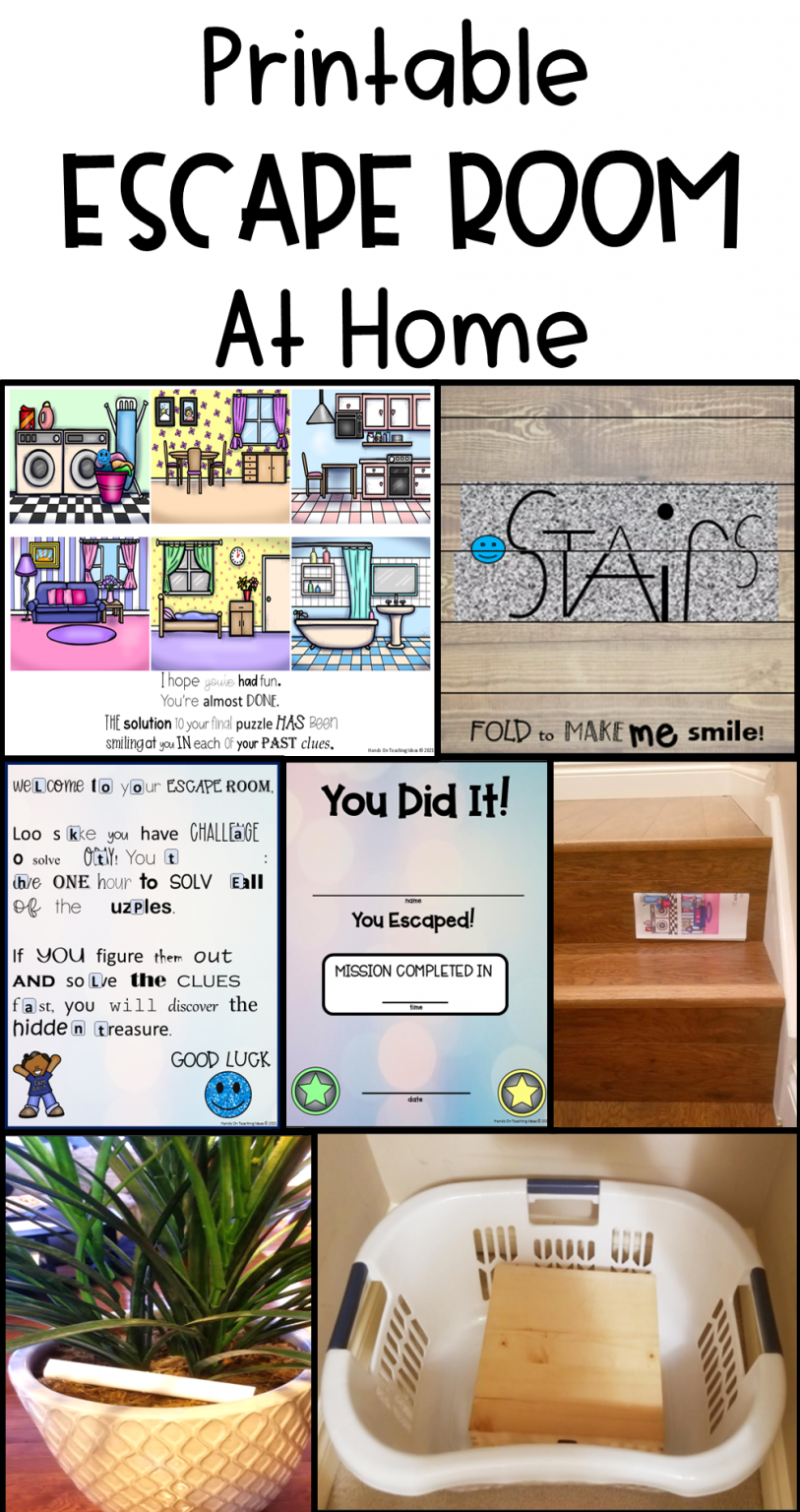 At Home Escape Room Step By Step Guide + Print and Play