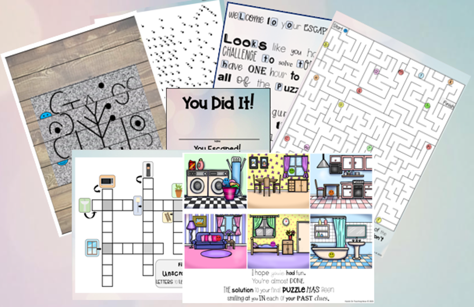 At Home Escape Room Step By Step Guide + Print and Play