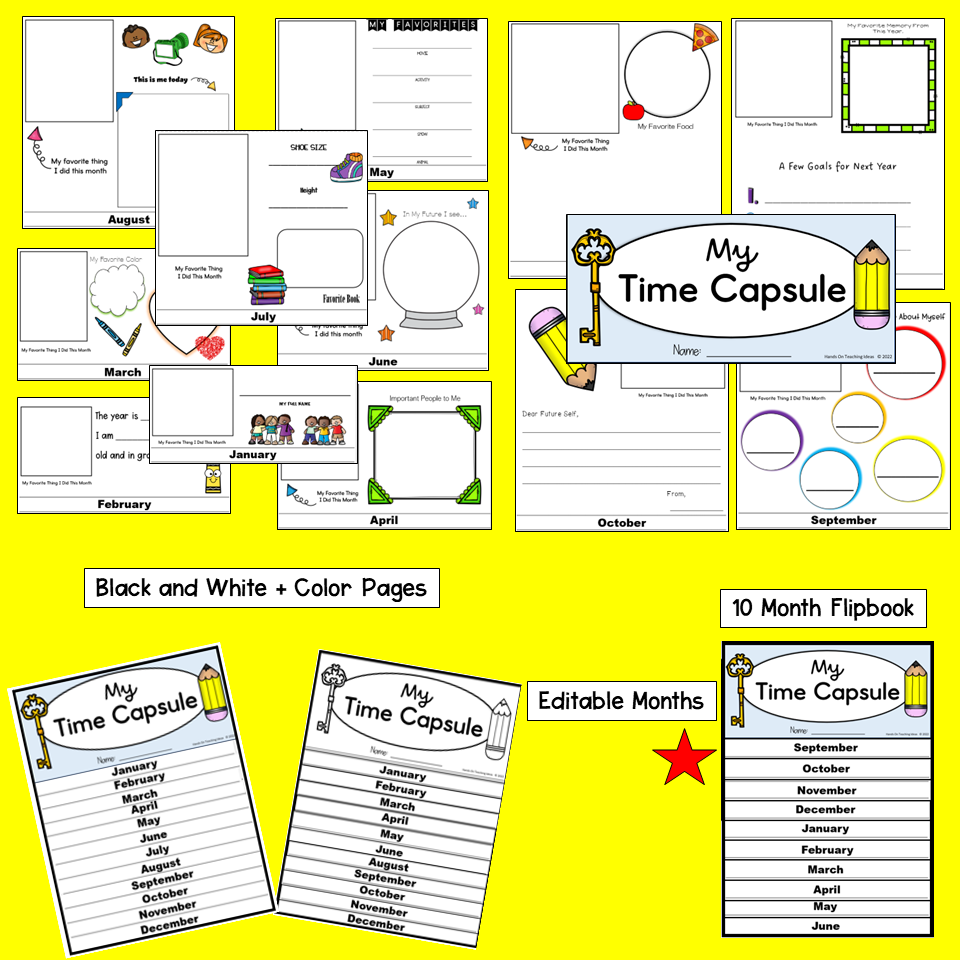 Free Printable Time Capsule - Hands-On Teaching Ideas