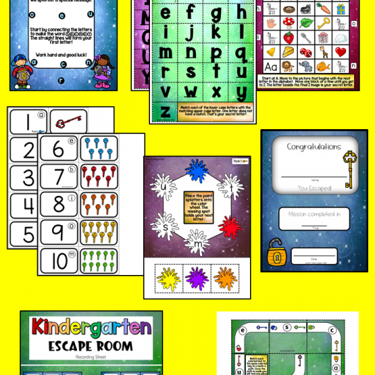 Printable Escape Room Game for Young Kids - Hands-On Teaching Ideas