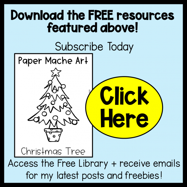 Recycled Paper Mache Christmas Tree Craft (Free Template)