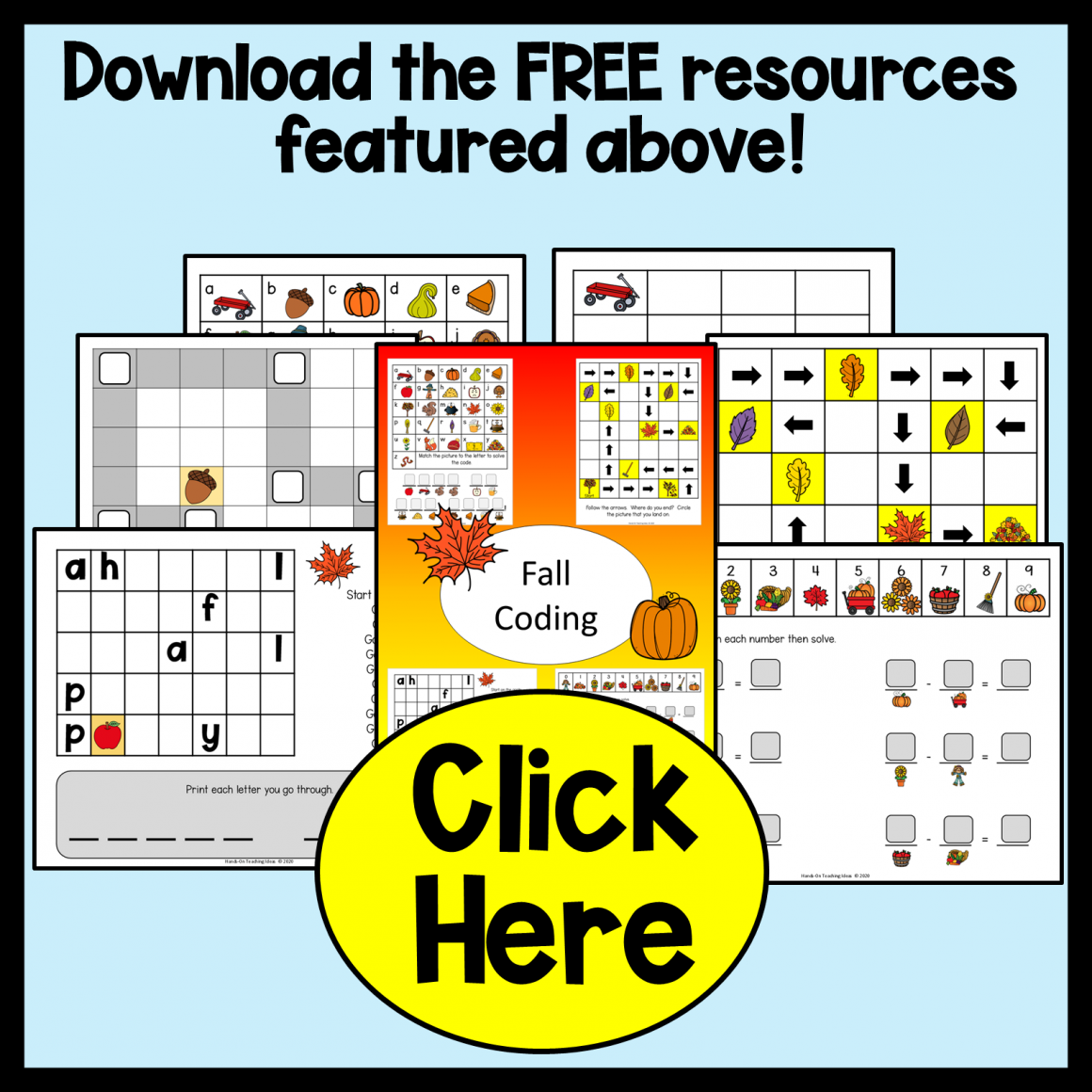 Free Unplugged Coding Activities for Fall