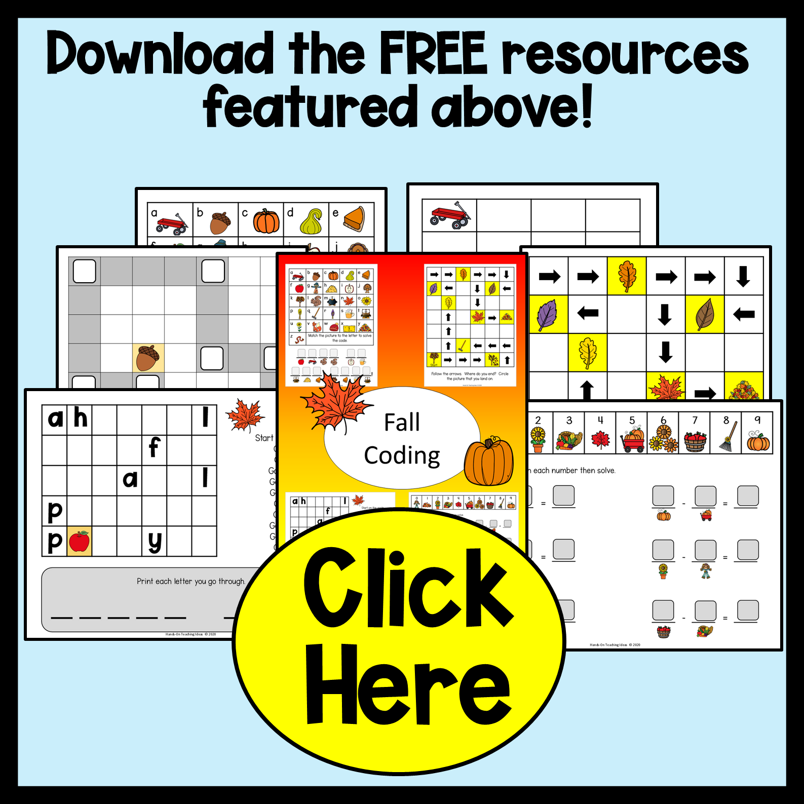 Free Unplugged Coding Activities for Fall