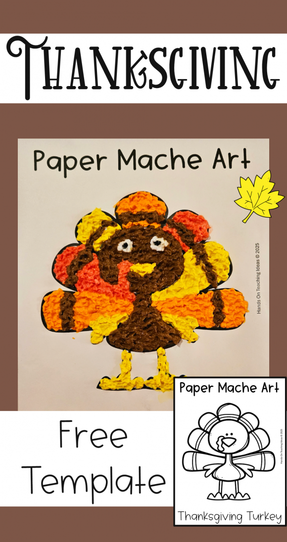 Thanksgiving Paper Mache Art (Free Template)