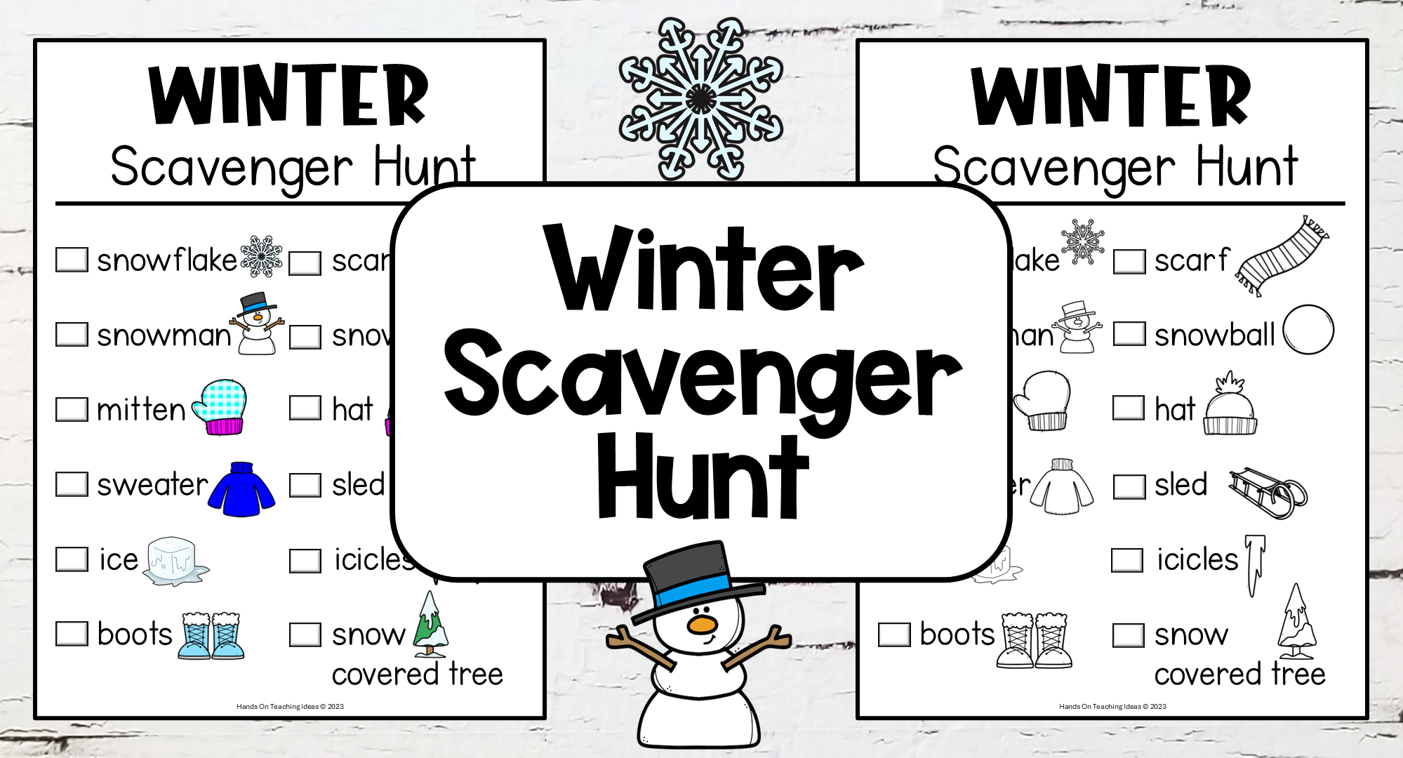 Free Winter Scavenger Hunt Printable