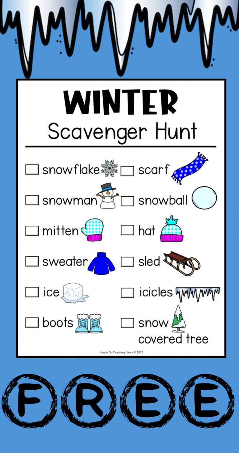 Free Winter Scavenger Hunt Printable