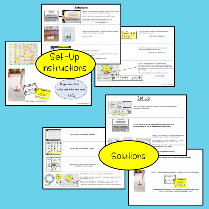 New Year's Escape Room Set-Up Instructions and Solutions - Hands-On ...