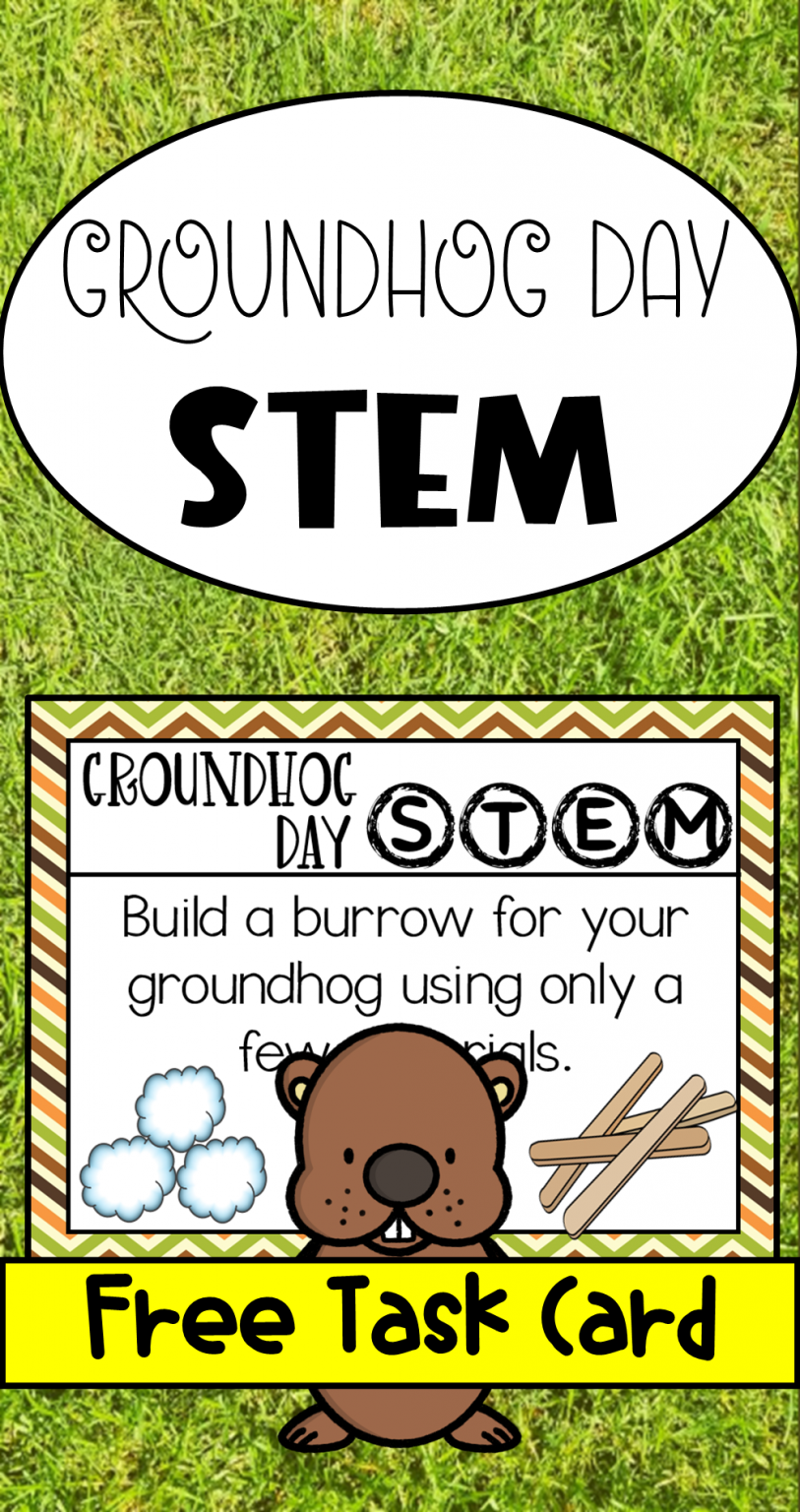Free Groundhog Day STEM for Kids