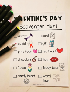 Free Valentines Day Scavenger Hunt