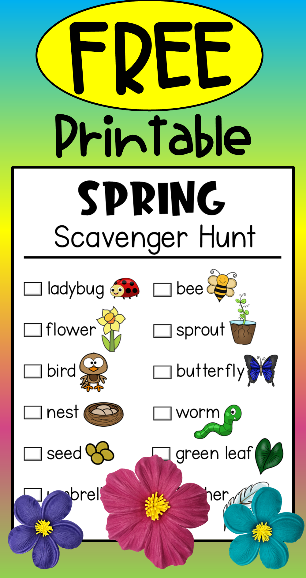Free Spring Scavenger Hunt Printable