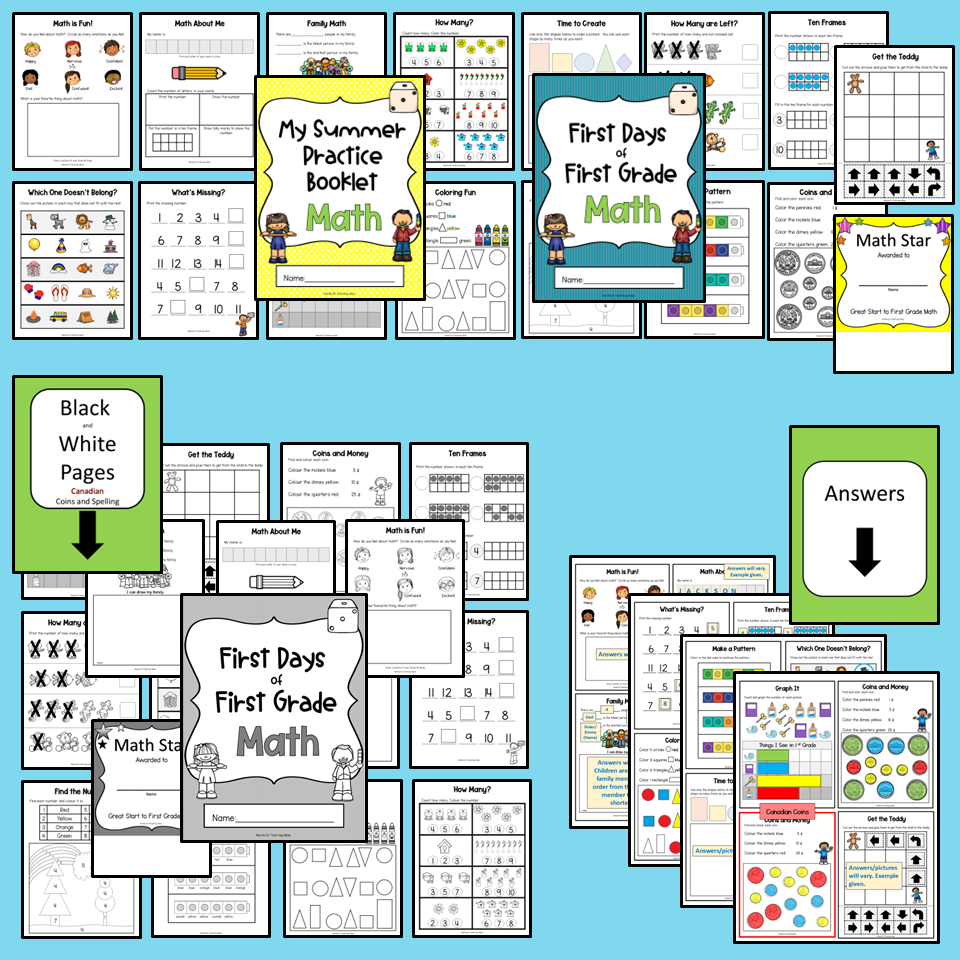 Best Back to School 1st Grade Math Review