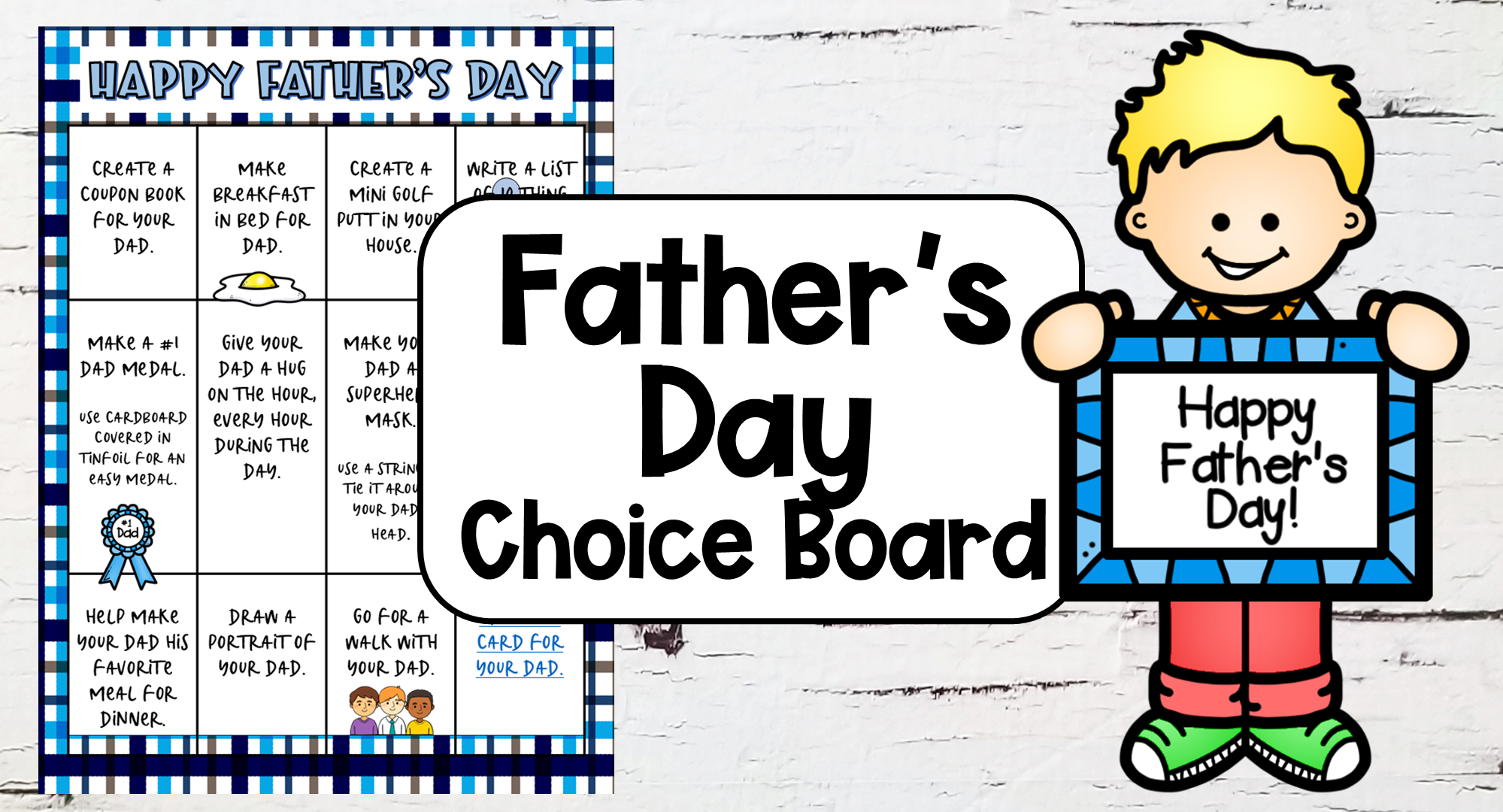 Free Father's Day Choice Board
